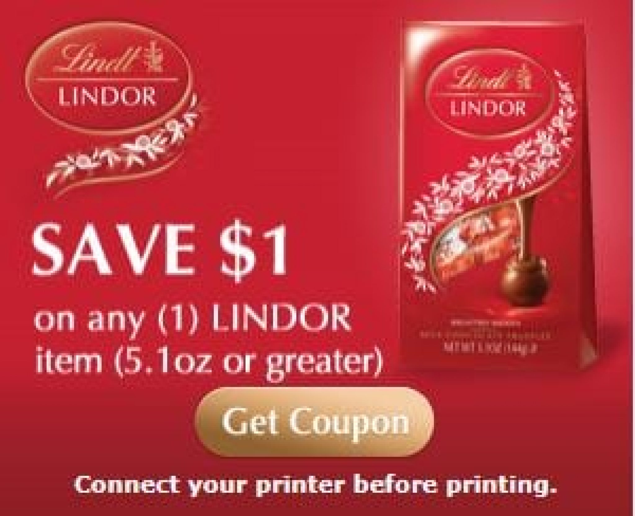 Lindt Lindor Chocolate $1 off Coupon!