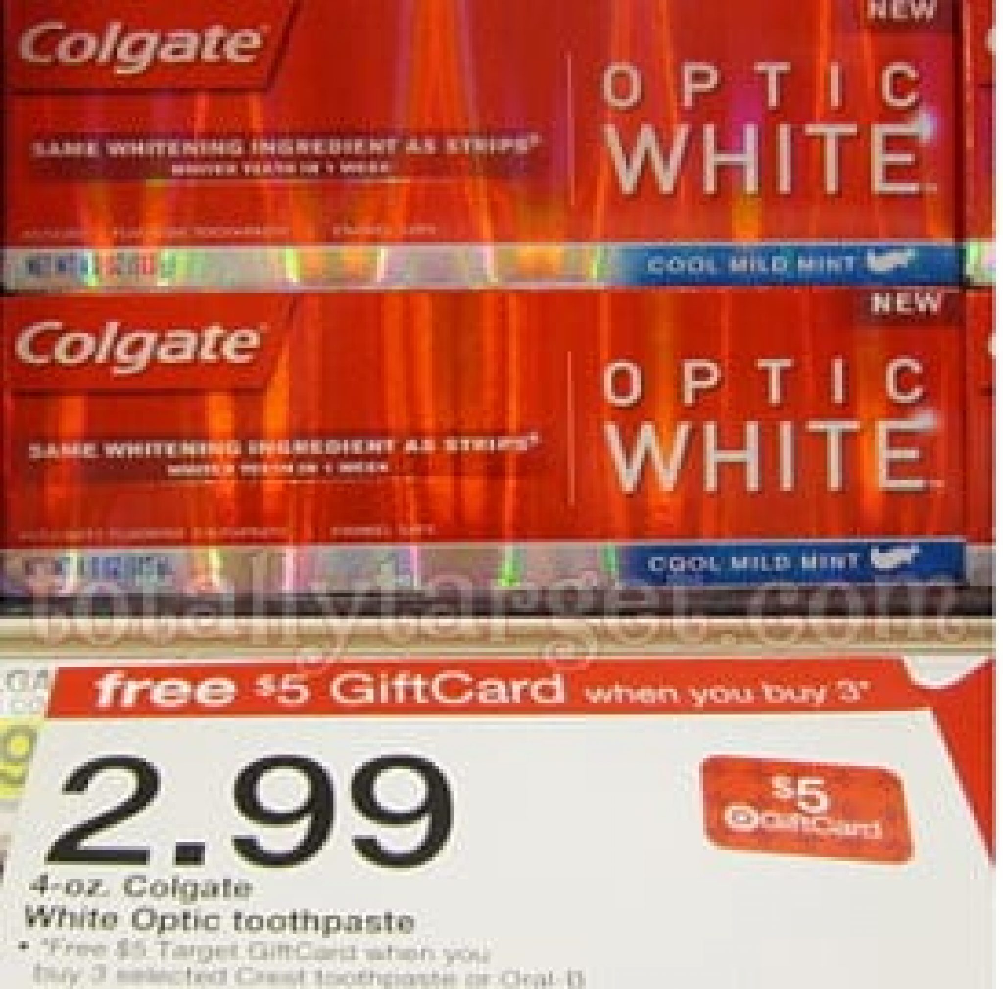 Colgate Optic White Toothpaste $1 off Coupon + FREE $5 Target Gift Card ...