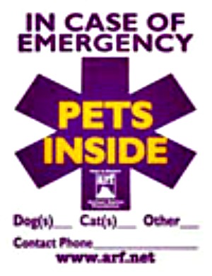 FREE In Case of Emergency Pet Decals