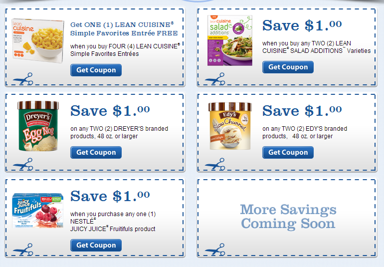 New Nestle Printable Coupons: Lean Cuisine, Dreyers, and MORE!