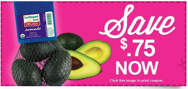 $0.75 off Earthbound Organic Avocados Coupon