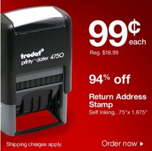 Self-Inking Stamp only $1.06 shipped from Staples!