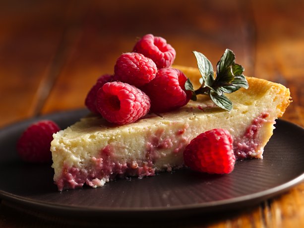 Impossibly Easy Raspberry Swirl Cheesecake