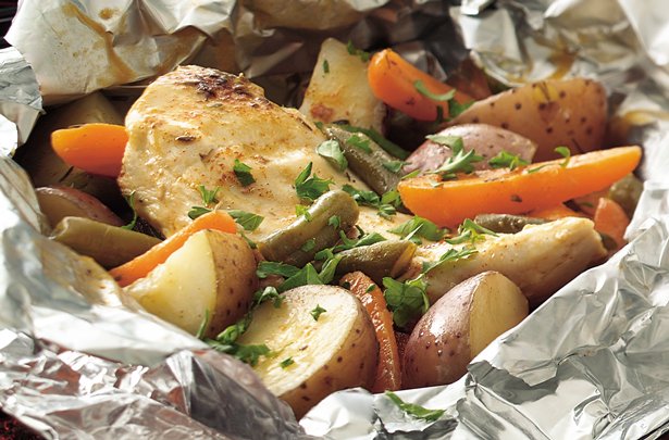 Grilled Paprika Chicken Dinner Packs Recipe