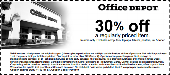 Office Depot 30% Off Coupon - Mojosavings.com