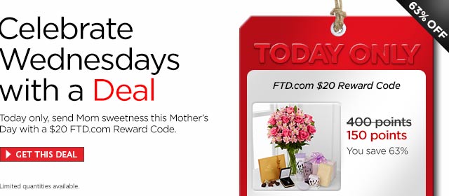 FREE $20 FTD.com Reward Code for 150 My Coke Reward Points- HURRY ...