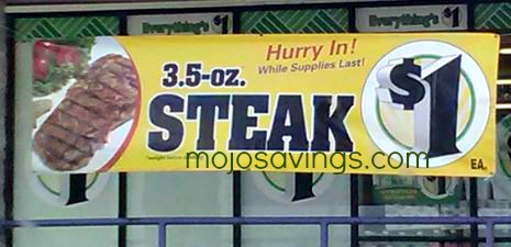 $1 Steaks at Dollar Tree!!! - Mojosavings.com