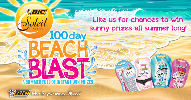 Bic Soleil 100 Day Beach Blast Instant Win (100 Days of Prizes + 7 ...