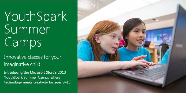 Free Microsoft YouthSpark Summer Camps