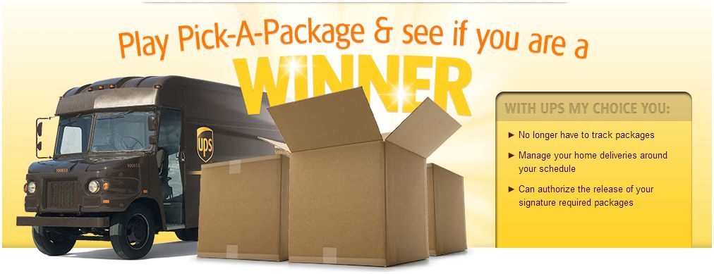 UPS My Choice Free Membership & Sweepstakes (Win 1 of 4,800 Prizes ...