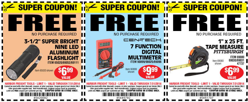Harbor Freight: FREE Flashlight, Multimeter or Tape Measure at Harbor ...