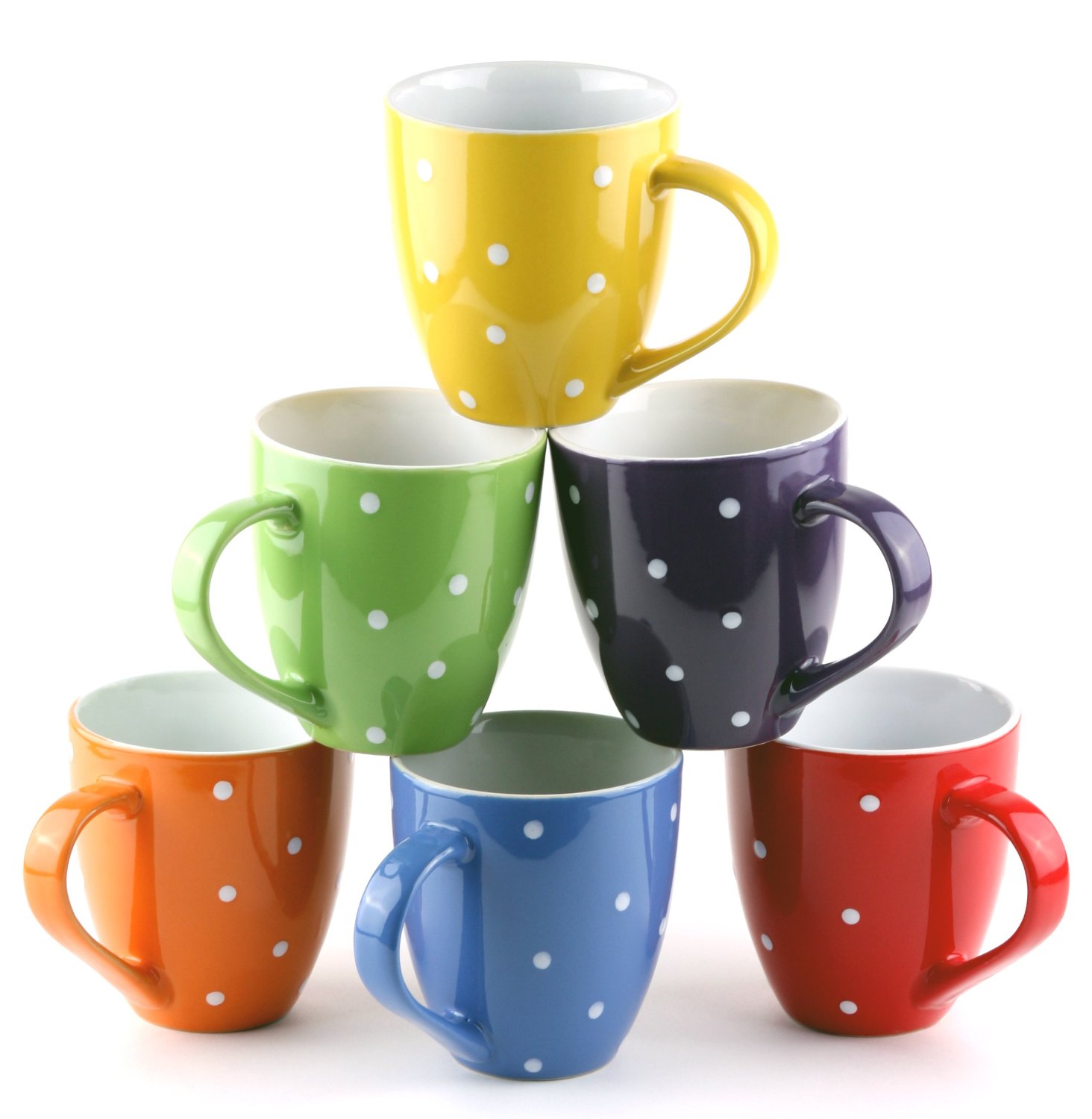 Set of 6 Large-sized 16 Ounce Ceramic Coffee Mugs Only $14.97 (Reg. $59 ...