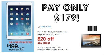 Ipad Mini only $179.99 at Staples! - Mojosavings.com