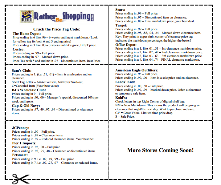 Cracking the Price Tag Codes! - Mojosavings.com