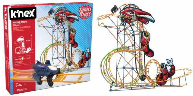 K'NEX Thrill Rides Mecha Strike Roller Coaster Building Set Just $16.77 ...