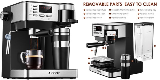 Aicook 3-in-1 Espresso & Coffee Machine Only $99.99 Shipped! (Reg $400 ...