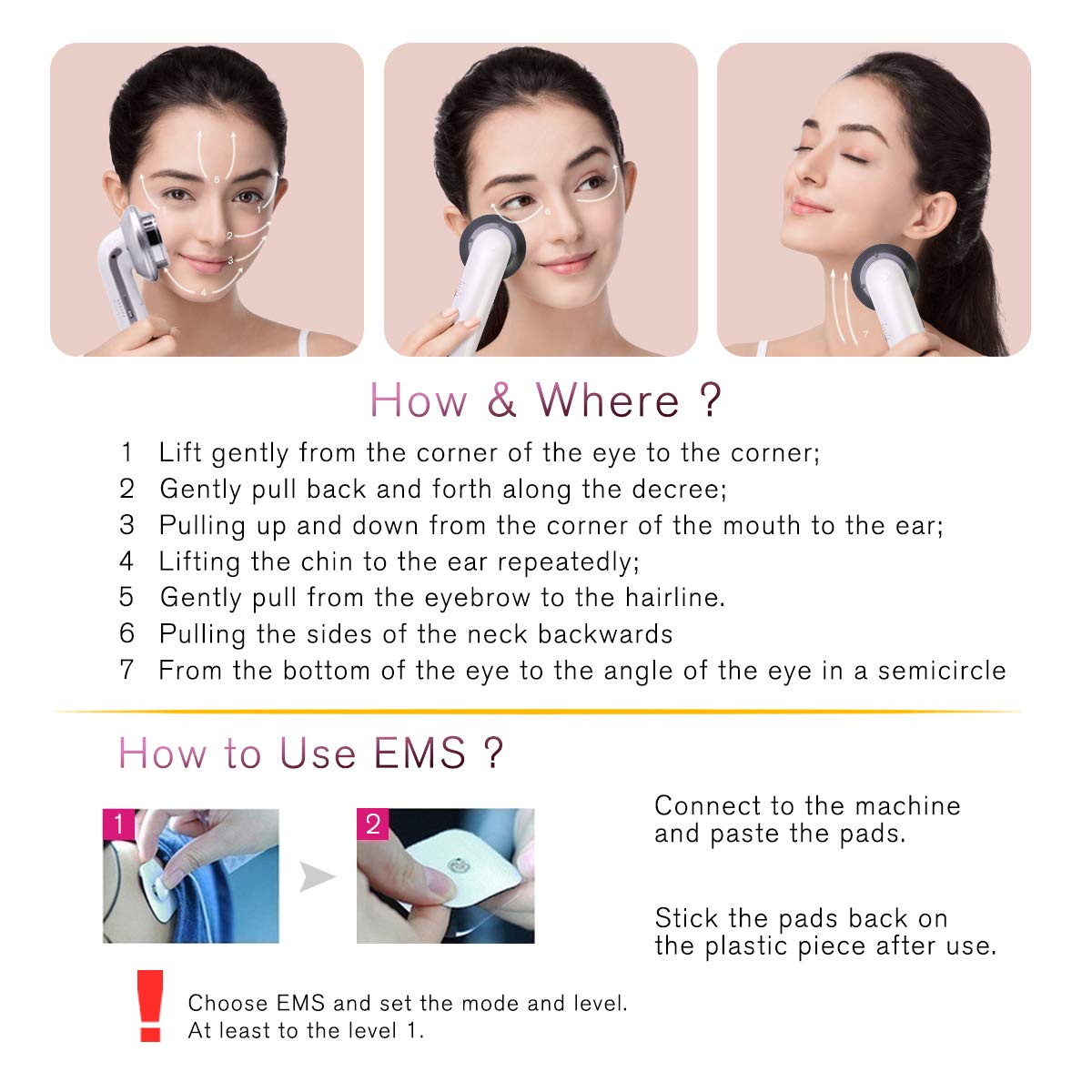 Face Tightening Machine 3 in 1 Anti Aging Skin Lift Device $49.99 (REG ...