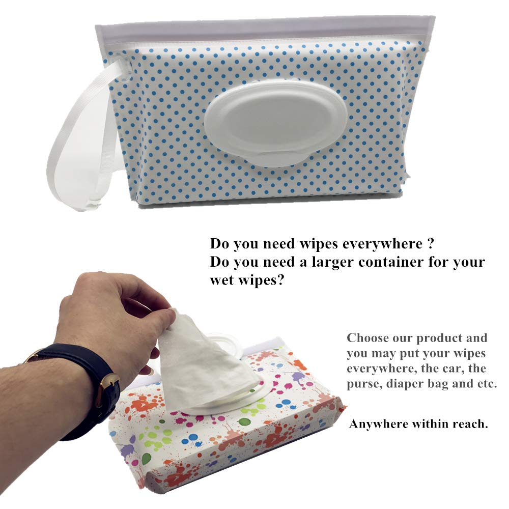 Portable Wet Wipe Pouch Reusable & Refillable Baby Wipes Dispenser $9. ...