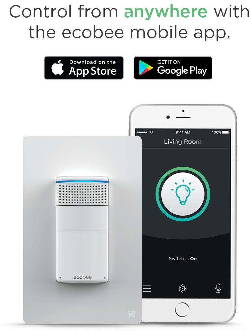 ecobee Switch+ Smart Light Switch, Amazon Alexa Built-in $45.00 (REG ...