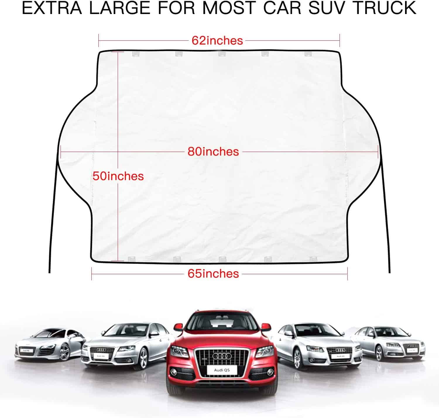 Kribin Magnetic Windshield Snow Cover with 12 PCS Powerful Magnets $7. ...