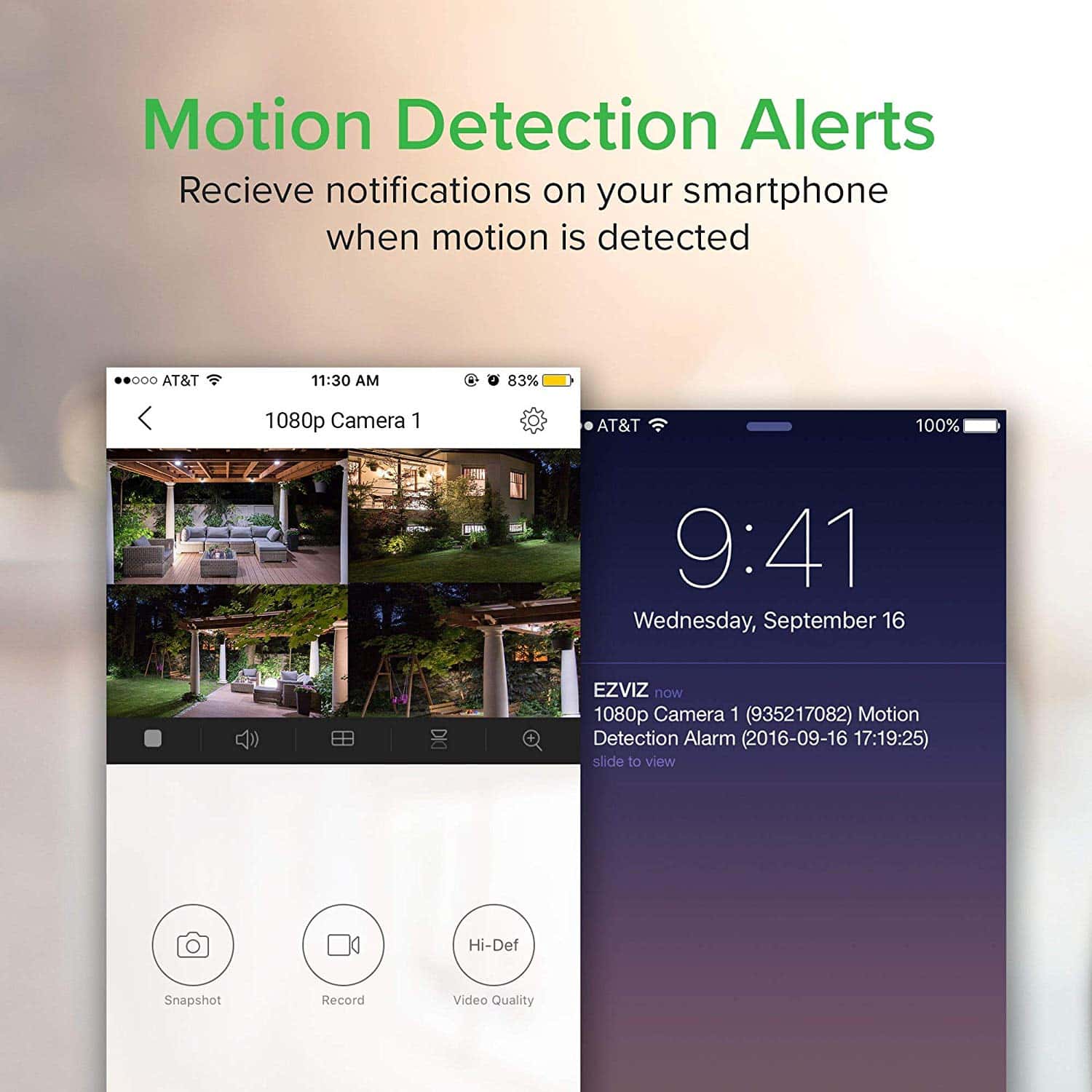 4 Weatherproof HD Security Camera, 4 Channel 1TB DVR Storage, 100ft ...