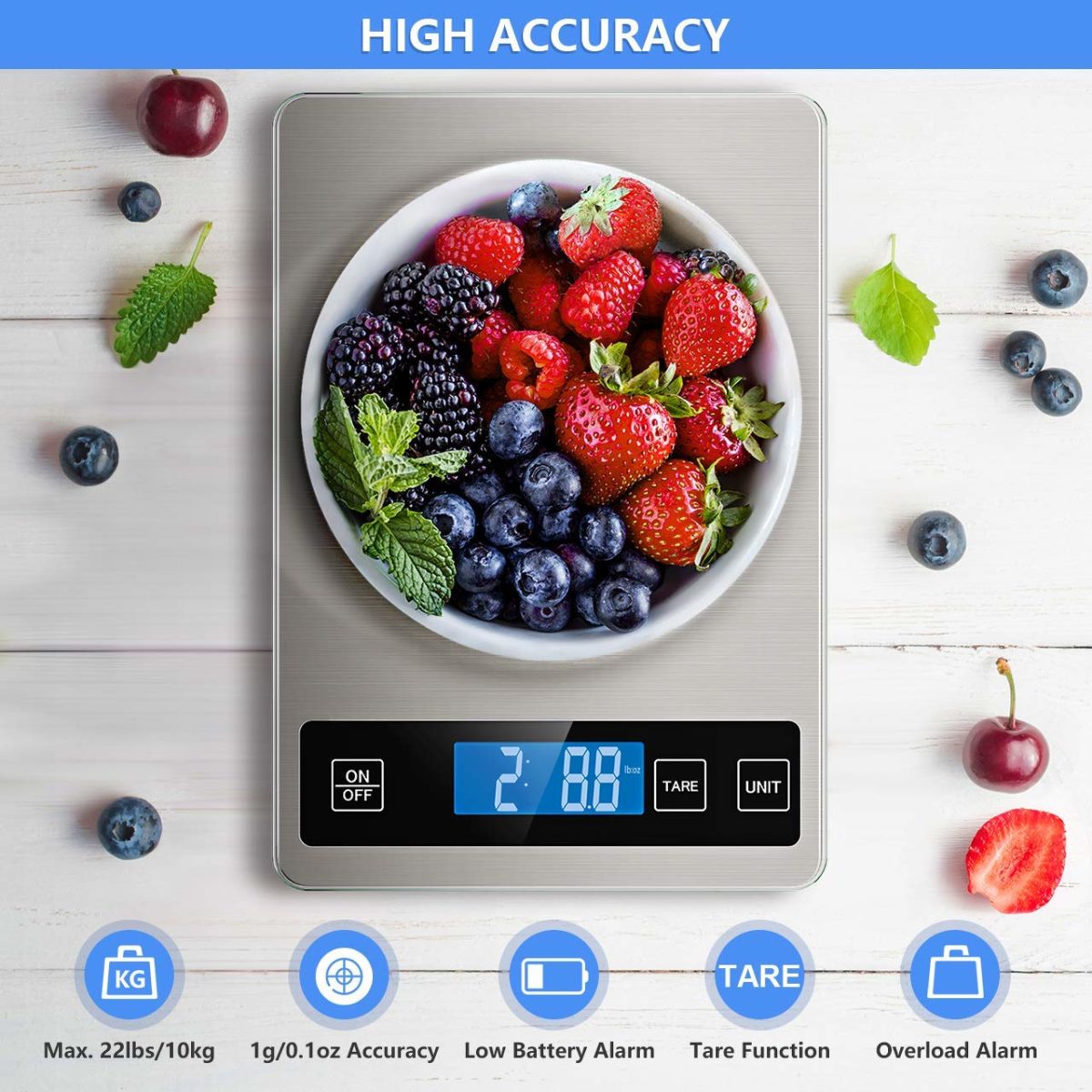 LIGHTNING DEAL!!! Nicewell Food Scale, 22lb Digital Kitchen Scale $18. ...