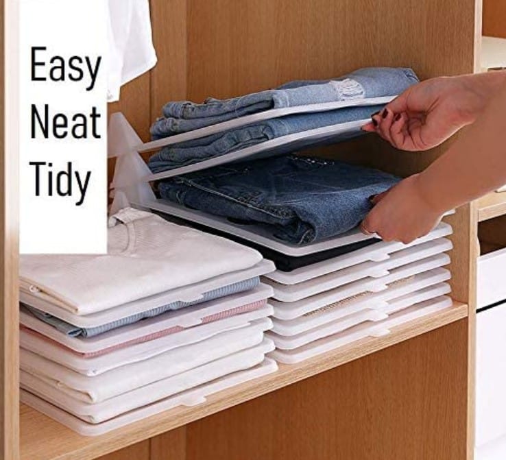 Foldable Stackable Folded T-Shirt Clothing Organizer $9.99 (REG $17.99 ...