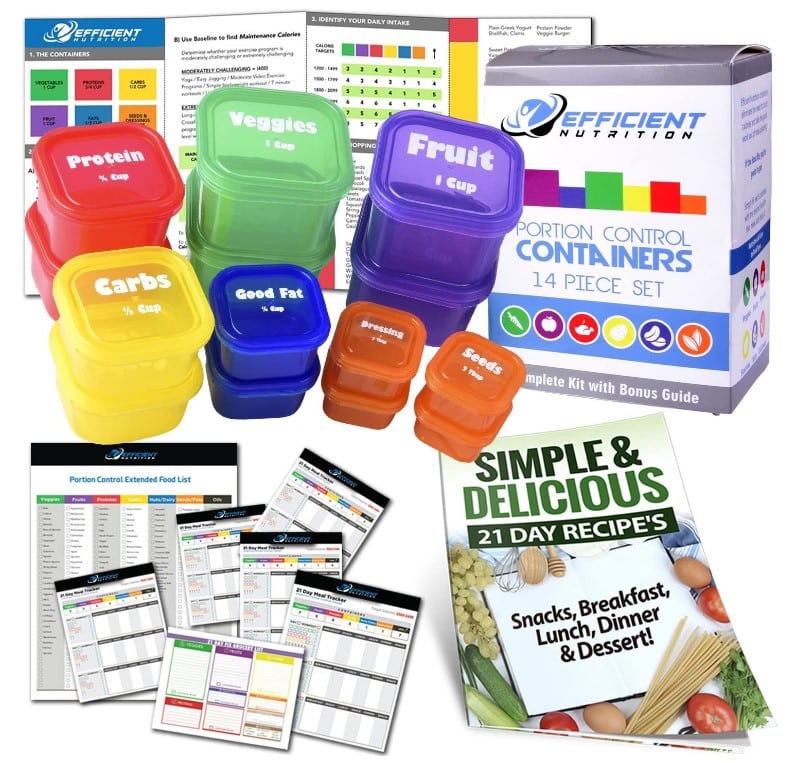 Labeled Efficient Nutrition Portion Control Containers Kit $10.99 (REG ...