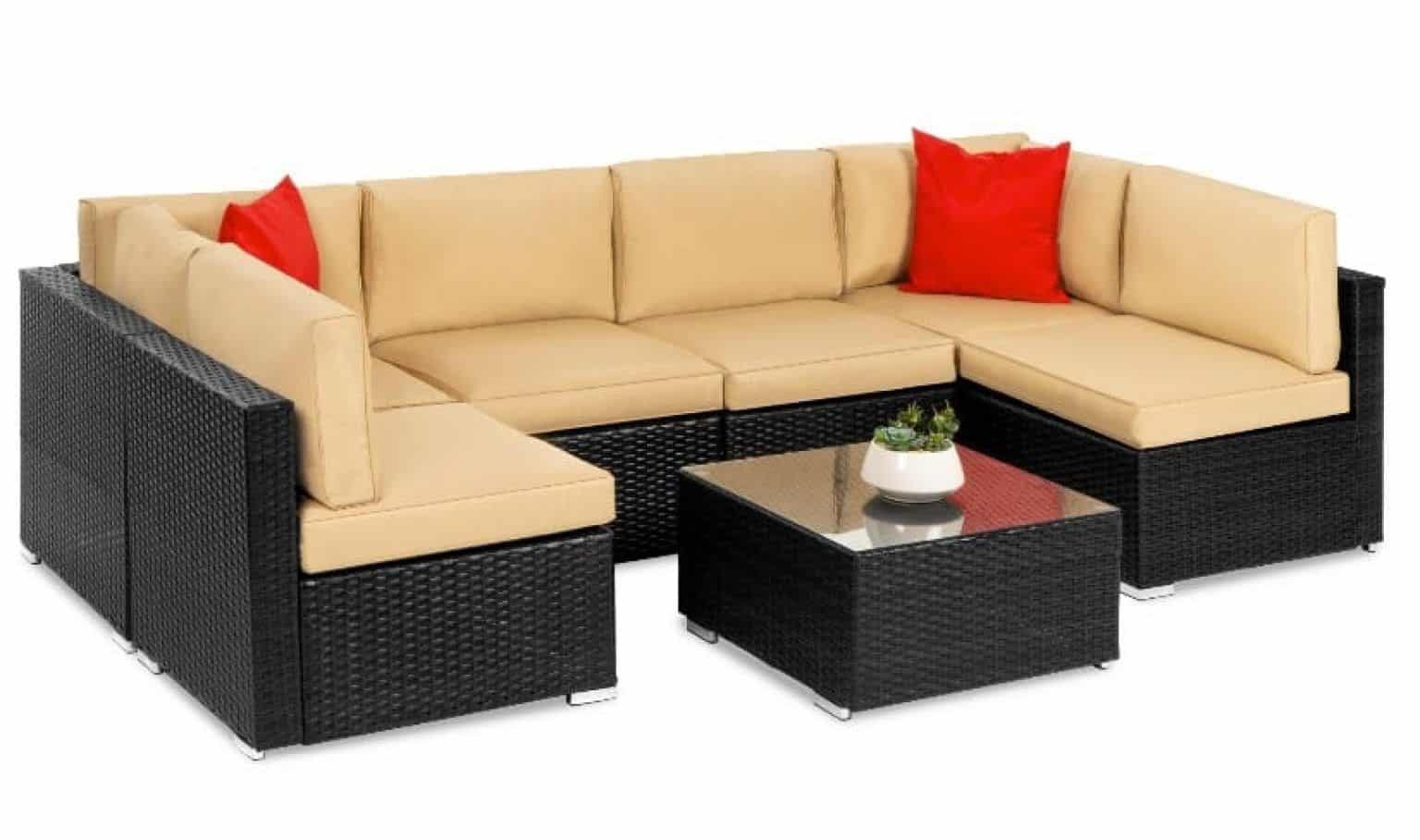 7 PC Modular Outdoor Patio Furniture Set $749.99 (REG $1099.99 ...