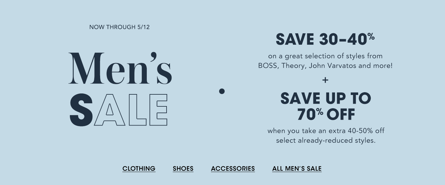 Men's Sale : Save 30-40% on Great selection of styles from Most of ...